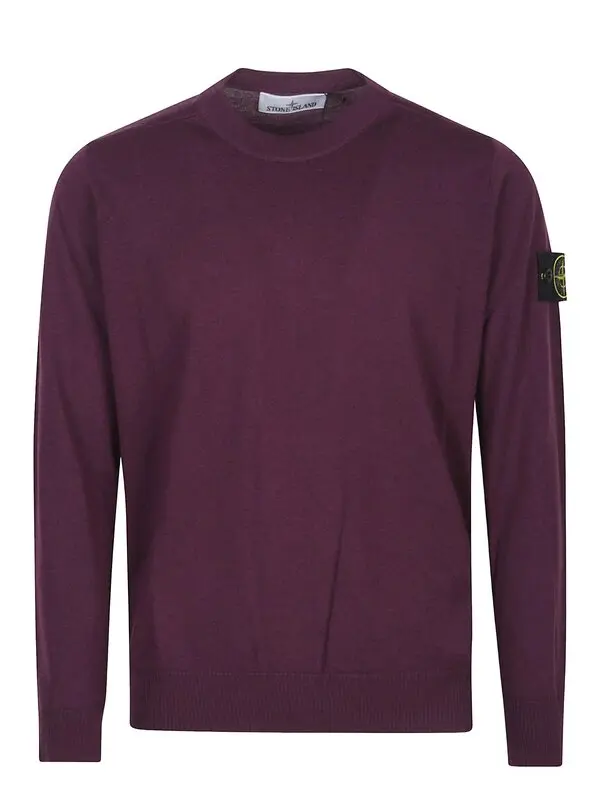 Stone Island Logo Pullover - Red