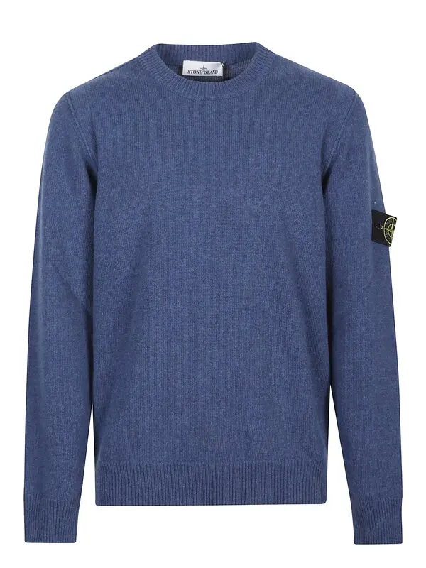 Stone Island Logo Pullover - Blue