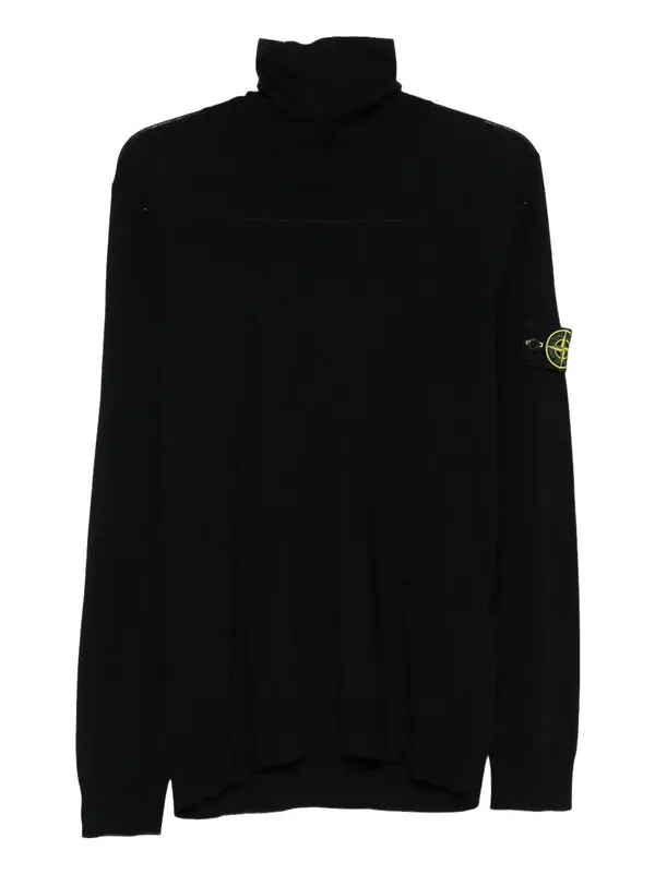 Stone Island Wool Turtleneck - Black