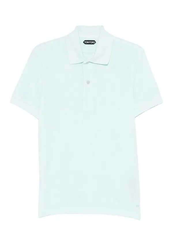 TOM FORD Cotton Polo Shirt - Sky Blue