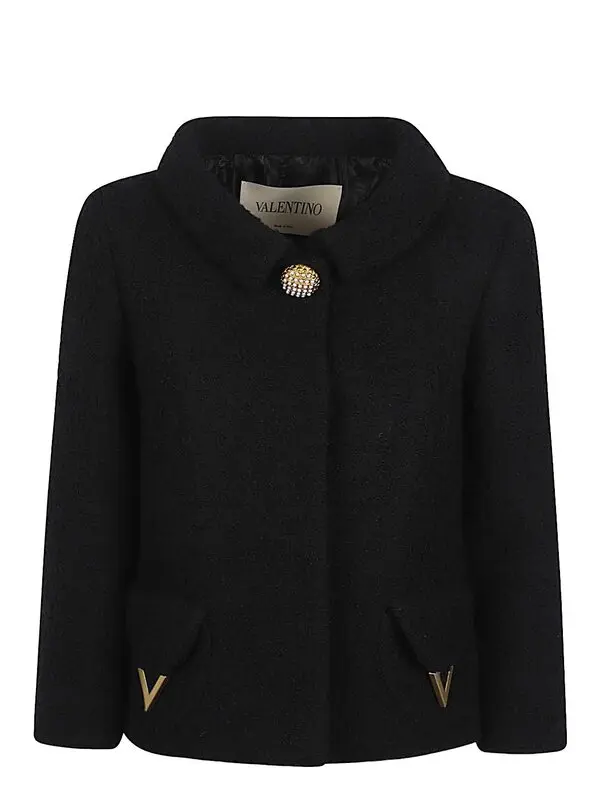 Valentino Garavani Vlogo Signature Wool Jacket - Black