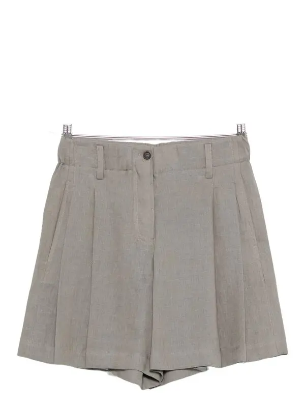 Brunello Cucinelli Linen Shorts - Green