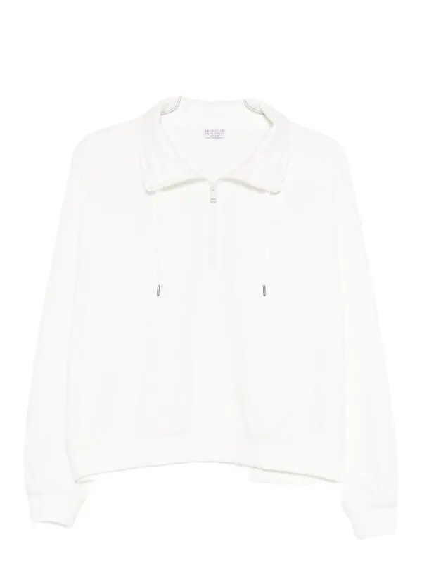 Brunello Cucinelli Cotton High-neck Pullover - White