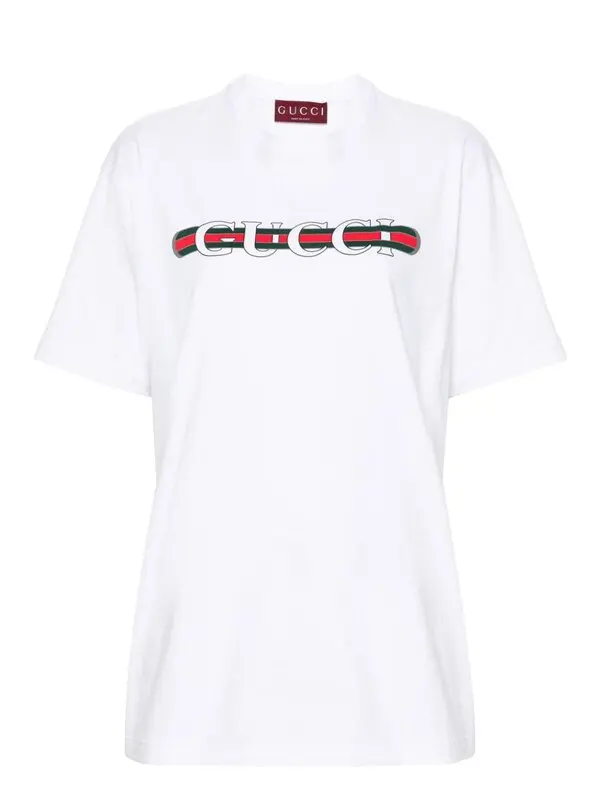 Gucci Logo Cotton T-shirt - White