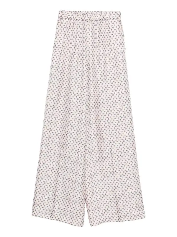 Max Mara Silk Paisley Trousers - Pink