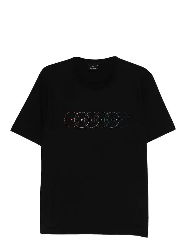 Paul Smith Circles Organic Cotton T-shirt - Black
