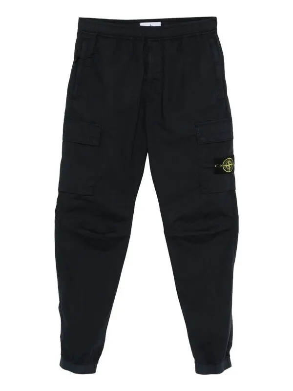 Stone Island Cotton Cargo Trousers - Blue