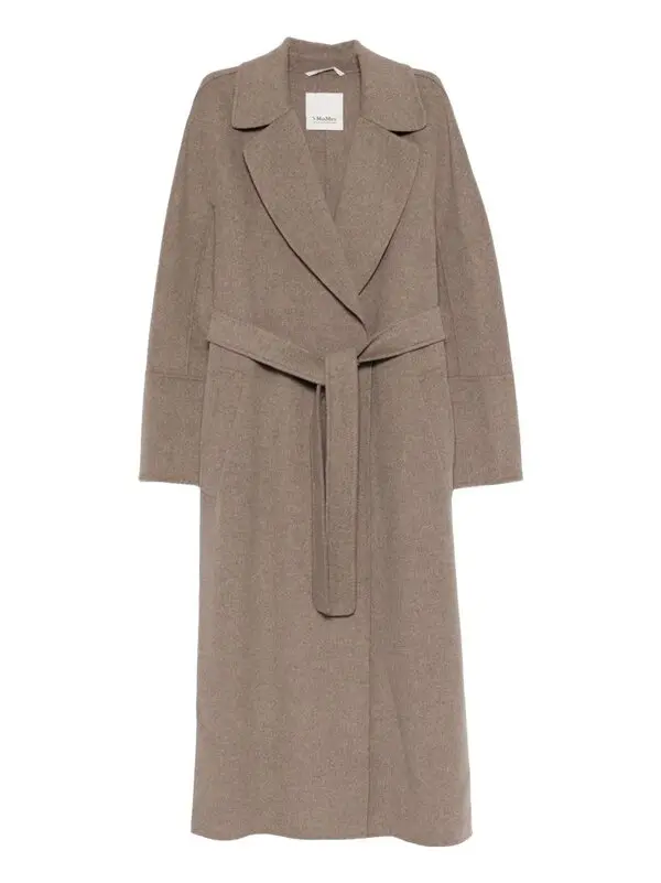 Max Mara Wool Long Coat - Grey
