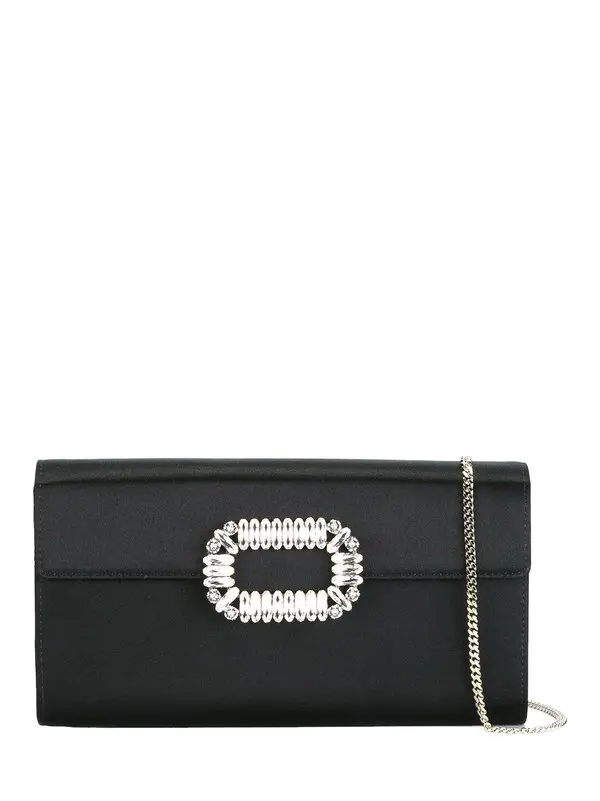 ROGER VIVIER Satin Clutch - Black