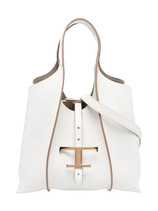 TOD'S Mini Leather Tote Bag - White