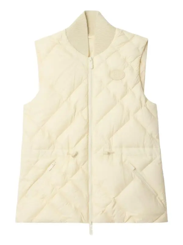 Burberry Quilted Down Vest - White