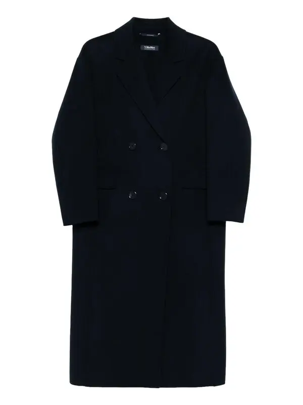 Max Mara Wool Long Coat - Blue