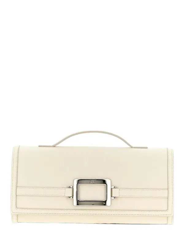 ROGER VIVIER Belle Vivier Clutch - White
