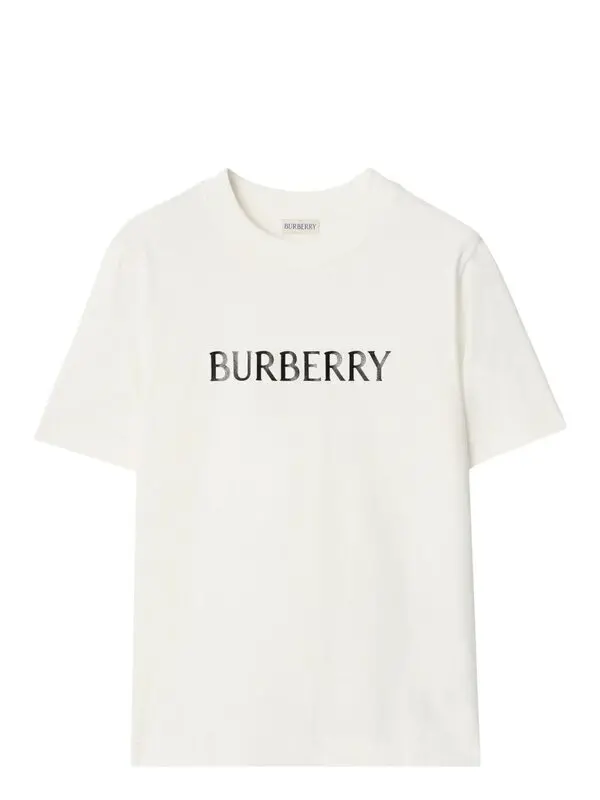Burberry Logo Cotton T-shirt - White