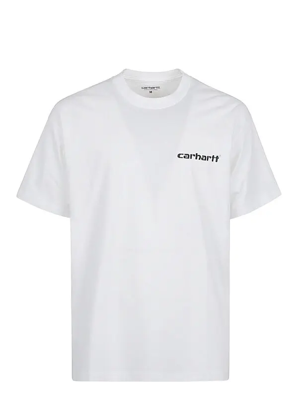 Carhartt Work In Progress Logo Cotton T-shirt - White