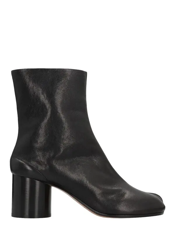 MAISON MARGIELA Tabi Leather Ankle Boots - Black