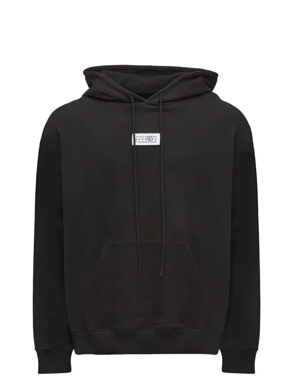 MAISON MARGIELA Logo Cotton Hoodie - Black