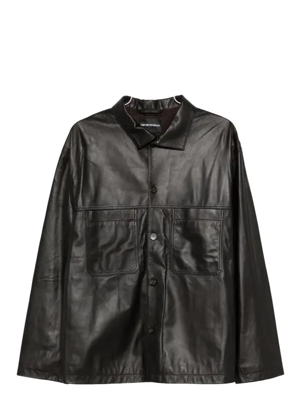 Emporio Armani Leather Jacket - Brown