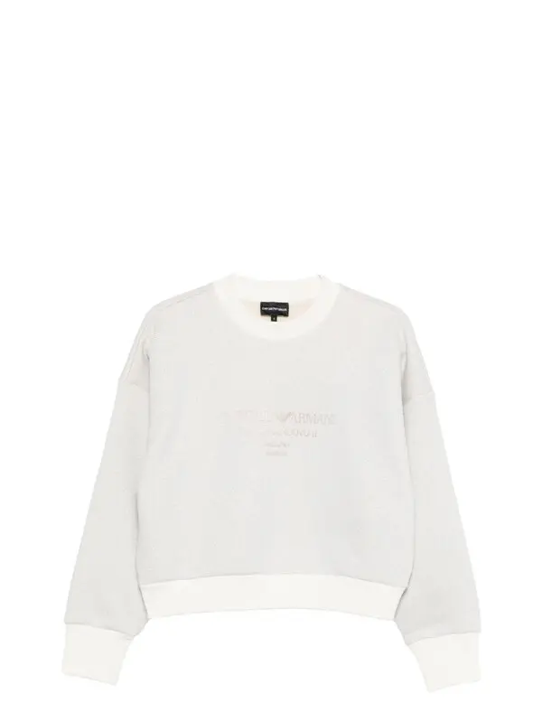 Emporio Armani Lurex Sweatshirt - White