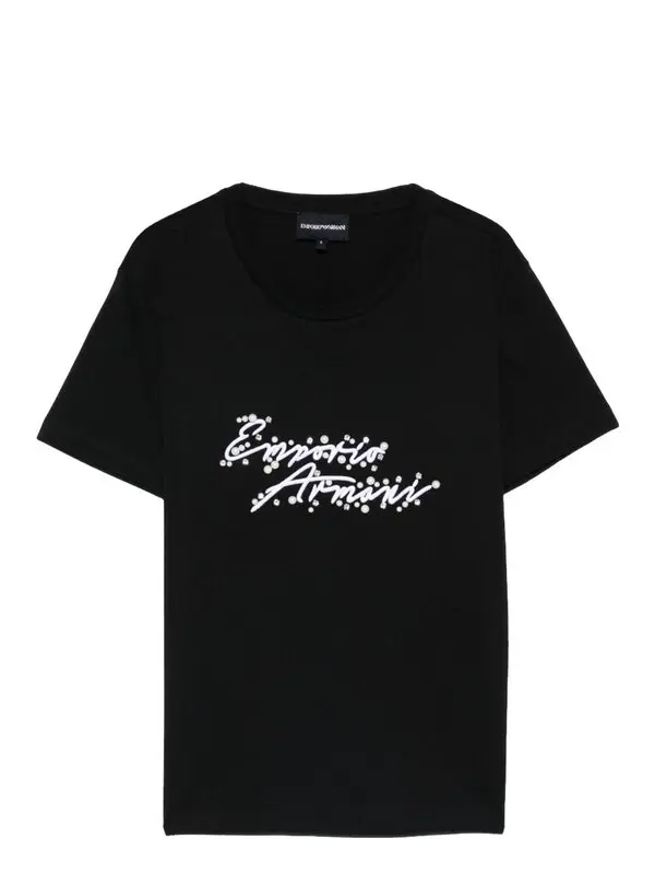 Emporio Armani Logo Cotton T-shirt - Black