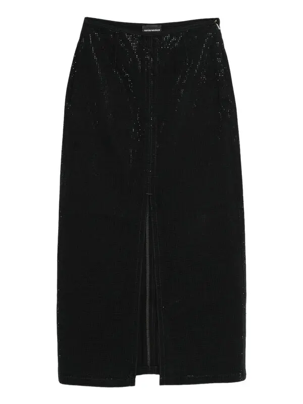 Emporio Armani Studded Long Skirt - Black