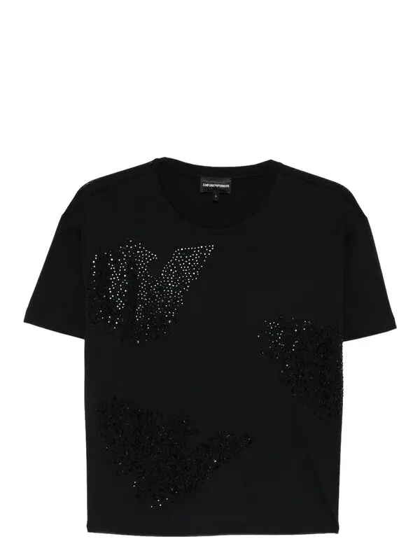 Emporio Armani Logo Cotton T-shirt - Black