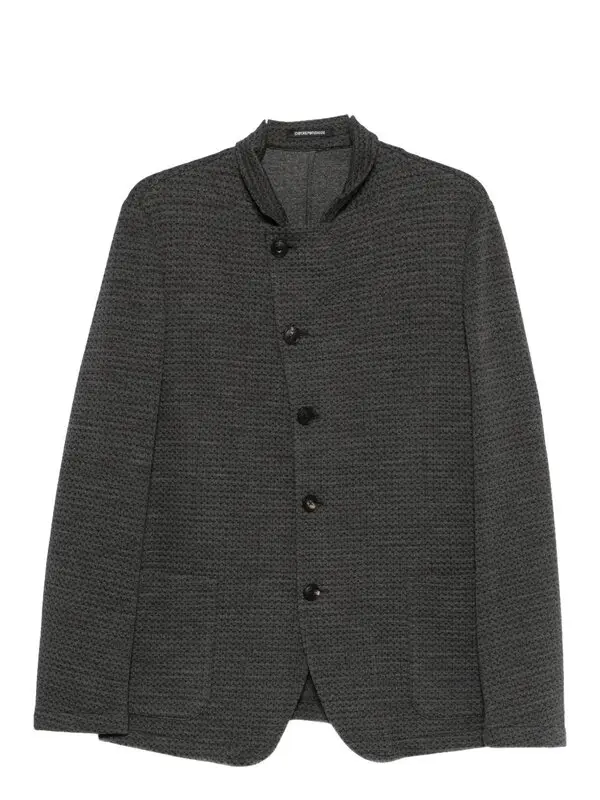 Emporio Armani Wool Blend Blazer Jacket - Grey