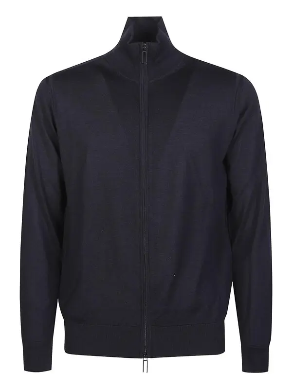 PAOLO PECORA Zip-up Cardigan - Blue