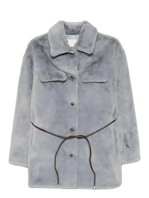 MOLLIOLLI Ashley Faux Fur Jacket - Grey