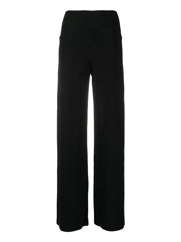 Norma Kamali Straight Leg Trousers - Black