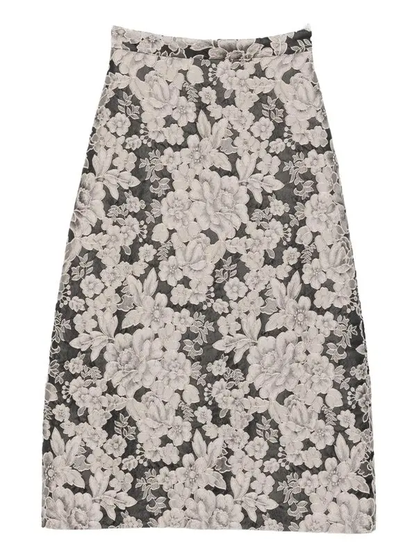 LUNATICA MILANO Printed A-line Skirt - Silver