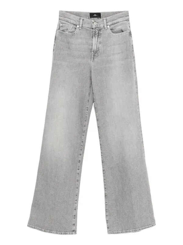 7 For All Mankind Lotta Wide-leg Jeans - Grey