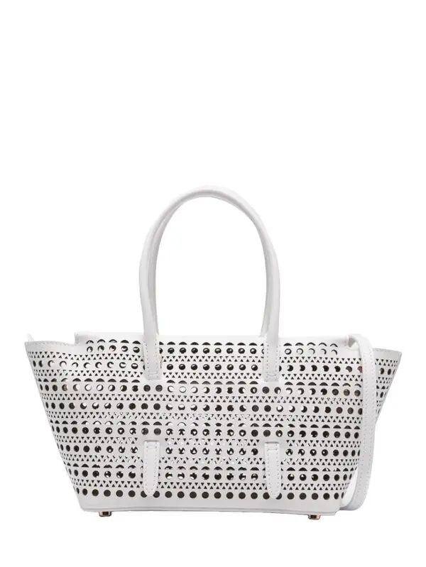 Alaïa Neo Mina 20 Vienne Leather Tote - White