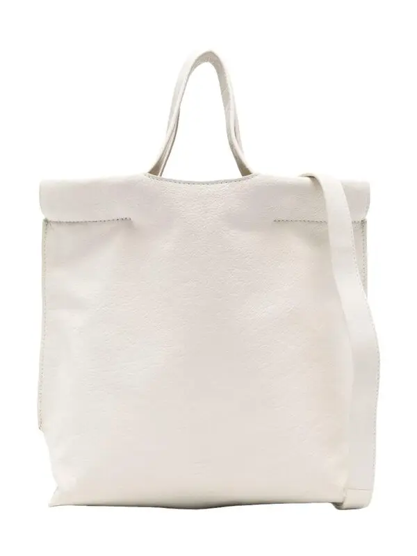 BEA MOMBAERS Small Leather Shopper - White