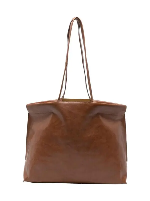 BEA MOMBAERS Leather Shopping Tote - Brown