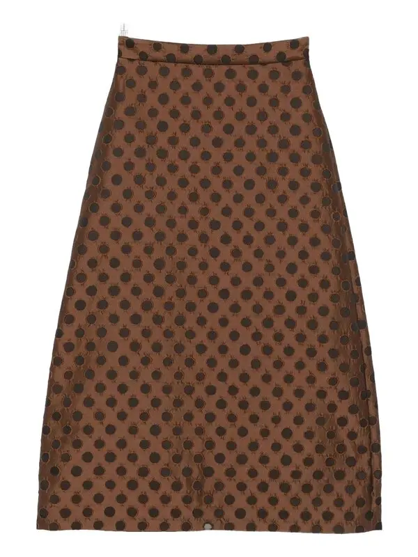 LUNATICA MILANO Printed A-line Skirt - Brown