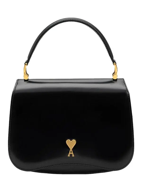 Ami Paris Paris Leather Handbag - Black