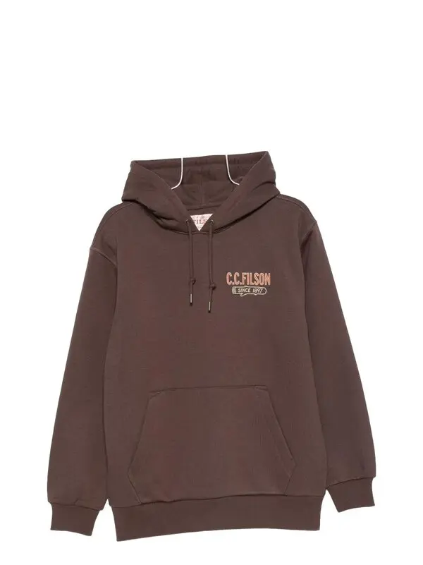 Filson Printed Cotton Hoodie - Brown