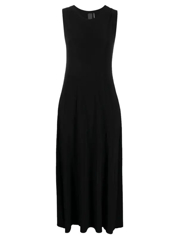 Norma Kamali Sleeveless Velvet Effect Maxi Dress - Black