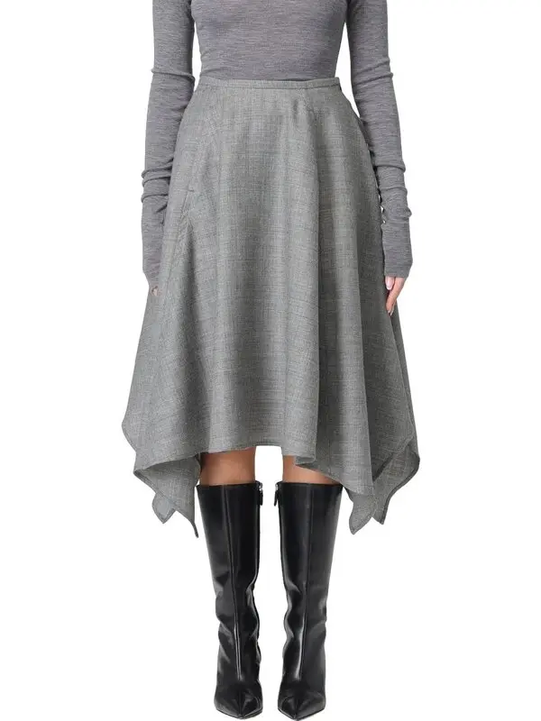 Bite Studios Asymmetrical Hem Skirt - Grey