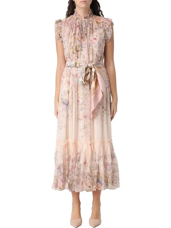Zimmermann Floral Midi Dress - Beige