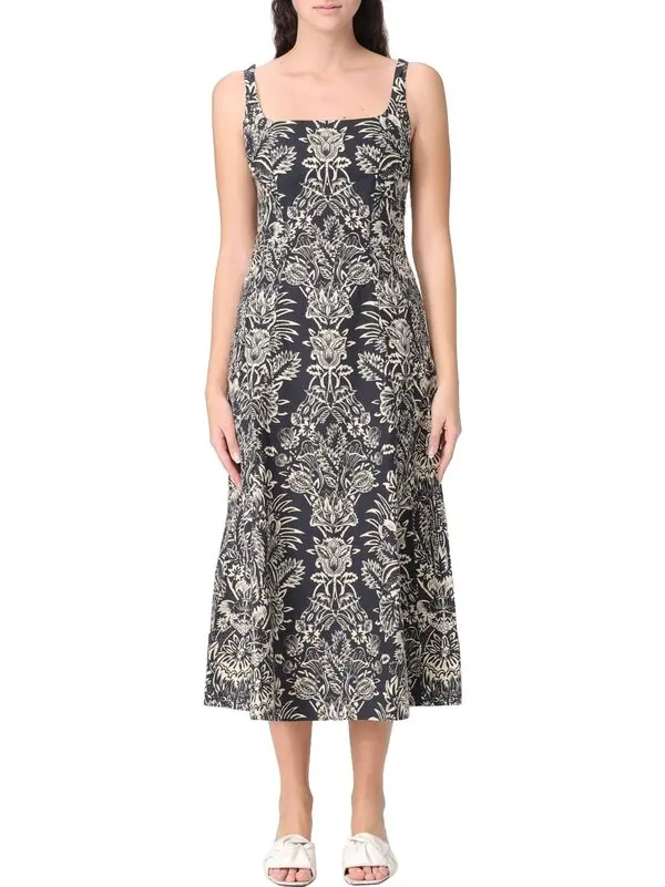 Ulla Johnson Printed Midi Dress - Black