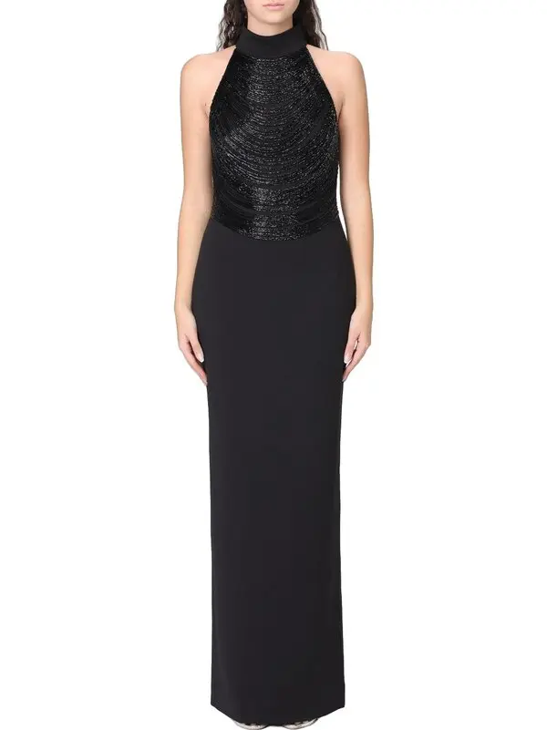 Solace London Halter Gown - Black