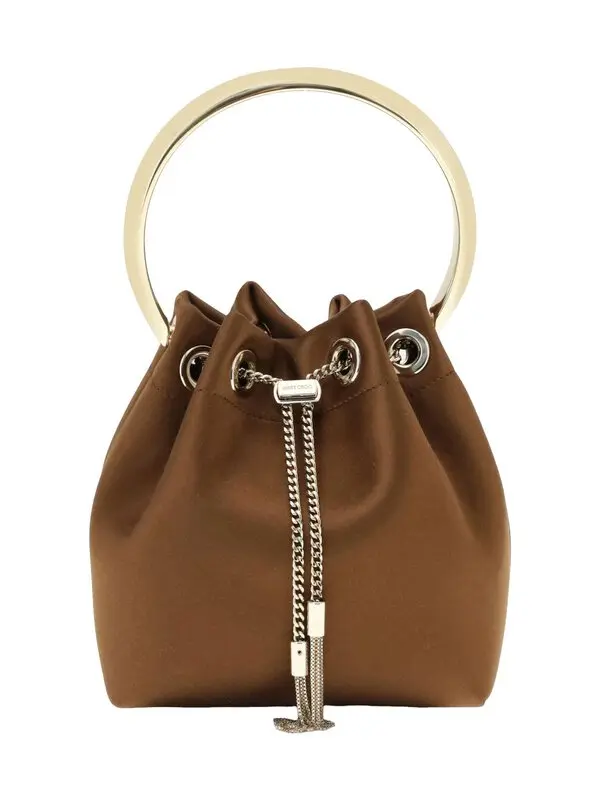 JIMMY CHOO Handbag With Hoop Handle - Bronze