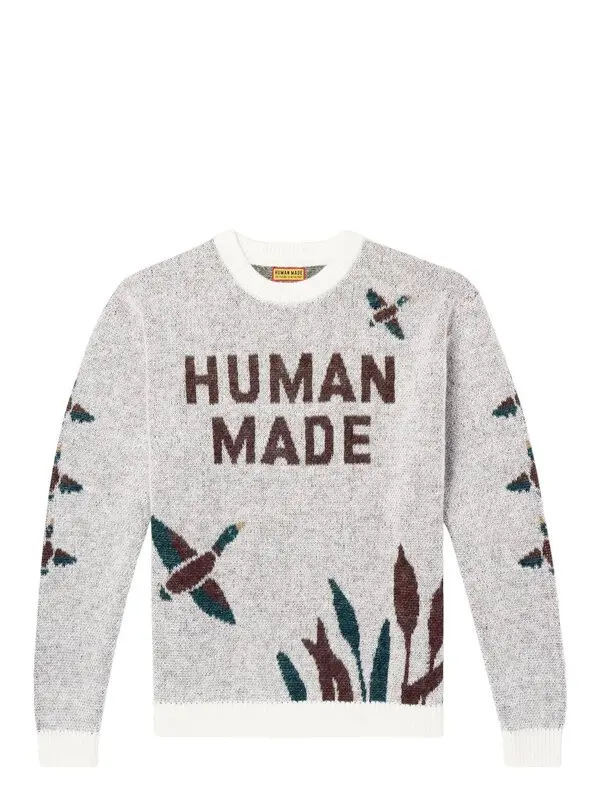 HUMAN MADE Jacquard-knit Sweater - Gray