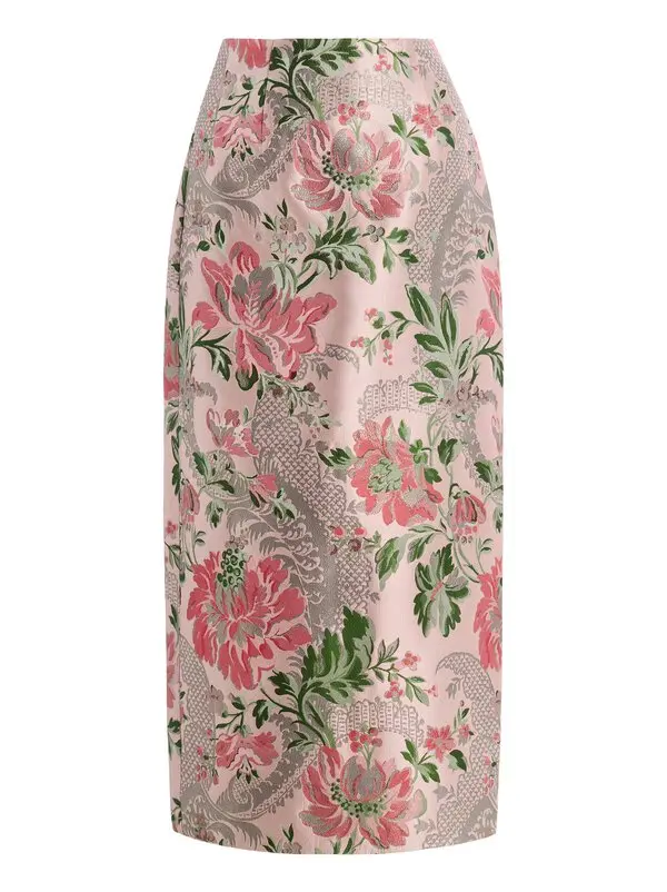 Cara Cara Sienna Jacquard Midi Skirt - Floral