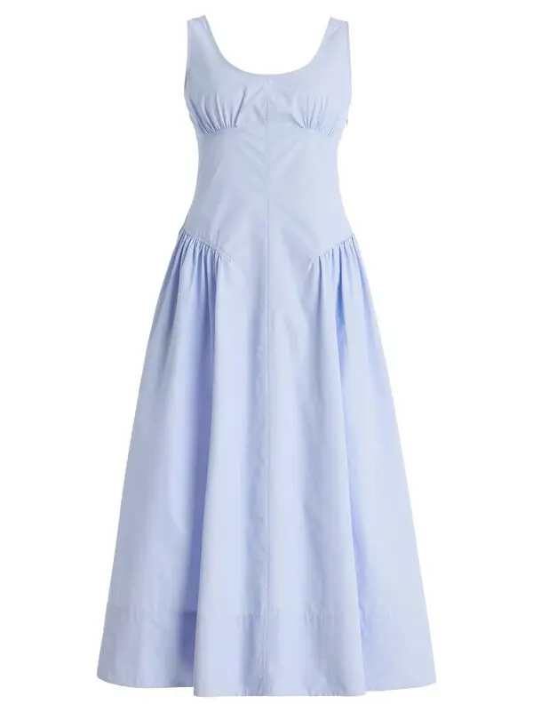 Proenza Schouler White Label Kendall Tech-cotton Midi Dress - Blue
