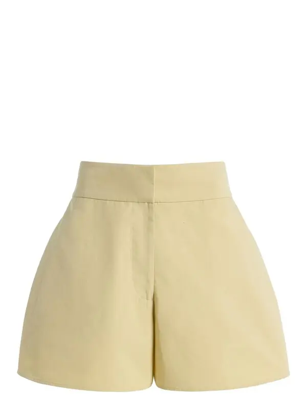 Proenza Schouler White Label Natalia Cotton Shorts - Yellow