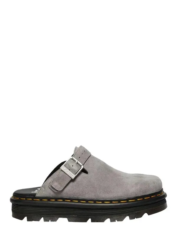 Dr. Martens Zebzag Suede Slingback Platform Mule - Grey