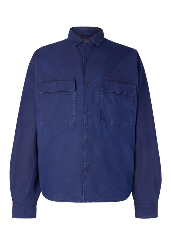 A KIND OF GUISE Nanamica Insulation Padded Cotton-blend Shell Shirt - Blue